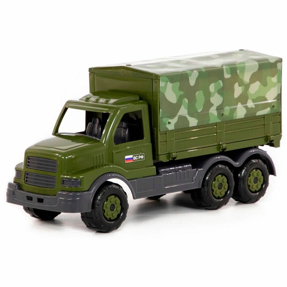 Автомобиль Полесье "Сталкер" бортовой, тентовый, военный, Wader (48646)