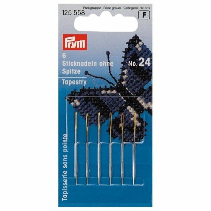 Иглы для вышивания PRYM ручные, со скругленным острием, №24, 6 шт (PR.125558)