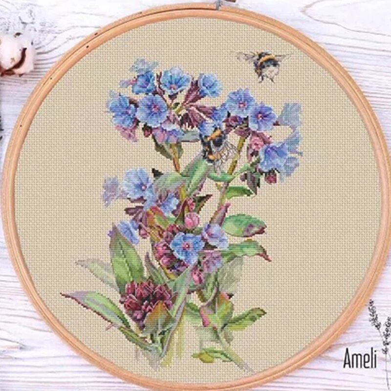 Набор для вышивки крестом XIUSPRING, канва хаки, хлопок 18ct khaki