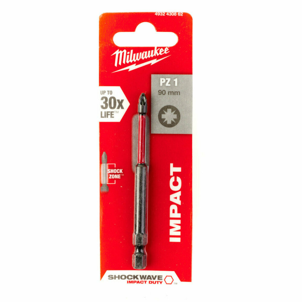 Бита Milwaukee Shockwave Impact Duty PZ1 90мм, 4932430862