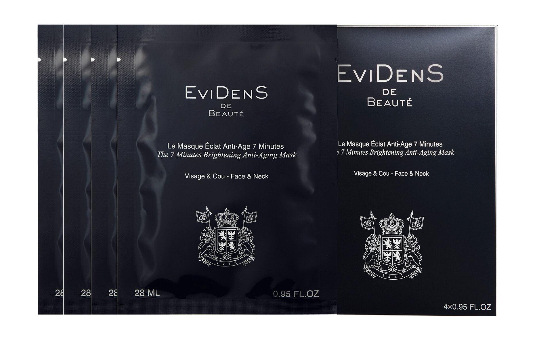EVIDENS DE BEAUTE The 7 Minutes Brightening Anti-Aging Mask Маска для лица и шеи 7 минутная Сияние, 28 мл, 4 шт.