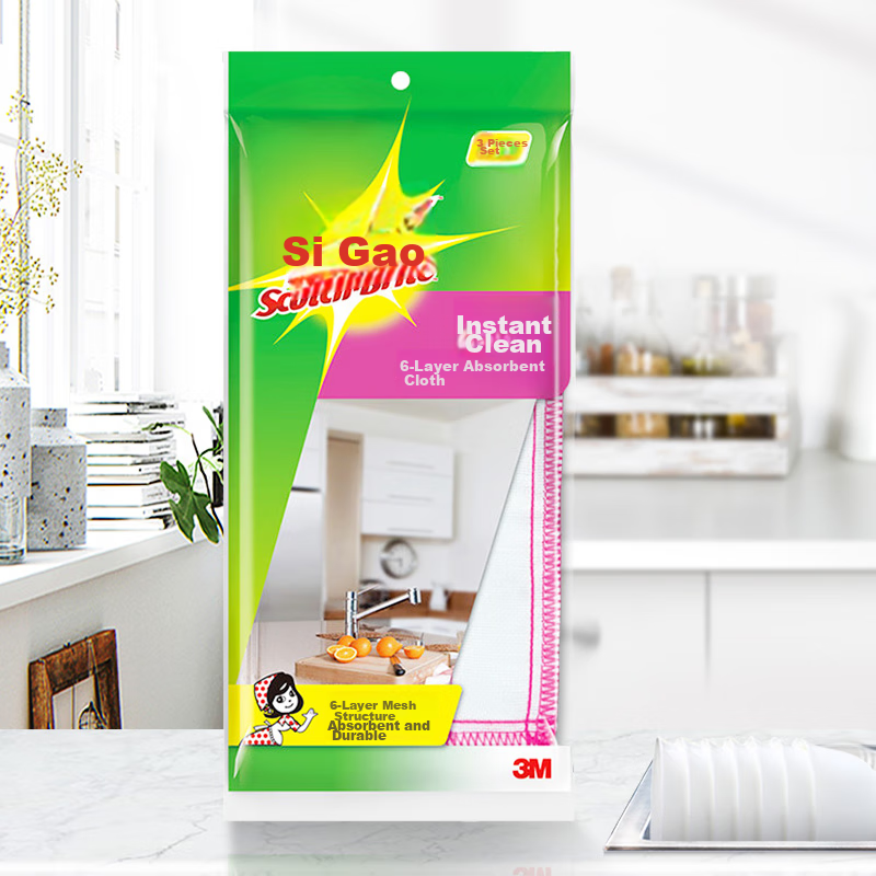 Серия 3M Scotch-Brite, многоцелевая мягкая ткань, удаляет масляные пятна, ультратонкая волокнная чистительная посудовая