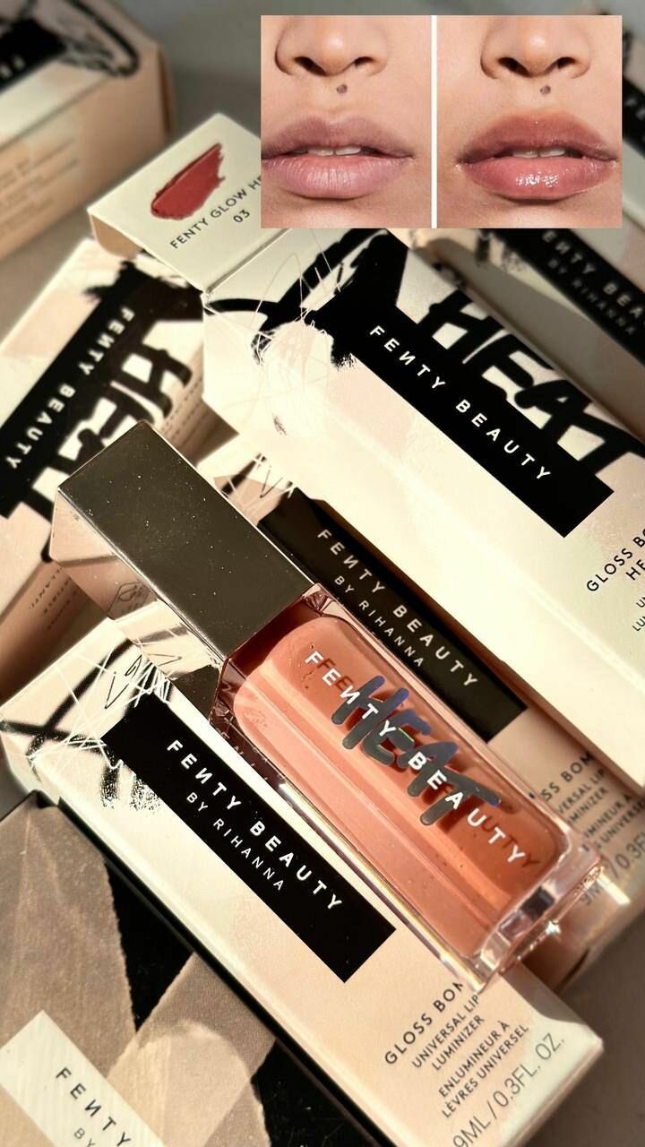 Fenty Beauty gloss bomb heat , блеск для губ , 03 fenty Glow