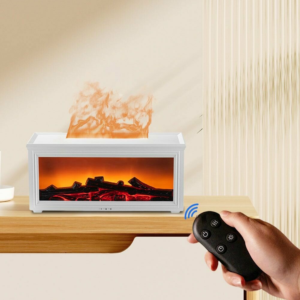 Увлажнитель воздуха Ароматический увлажнитель Воздуха Имитирует Пламя камина Красочным Светом