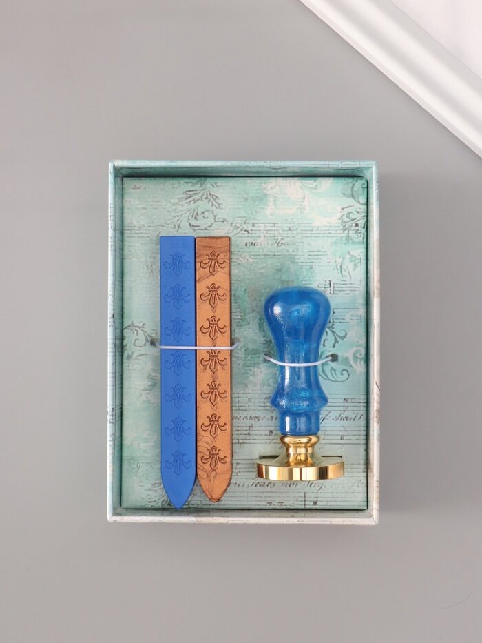 Подарочный набор для сургучной печати «Песня кита», печать, ручка, сургуч, 12.5×10×3.6 см