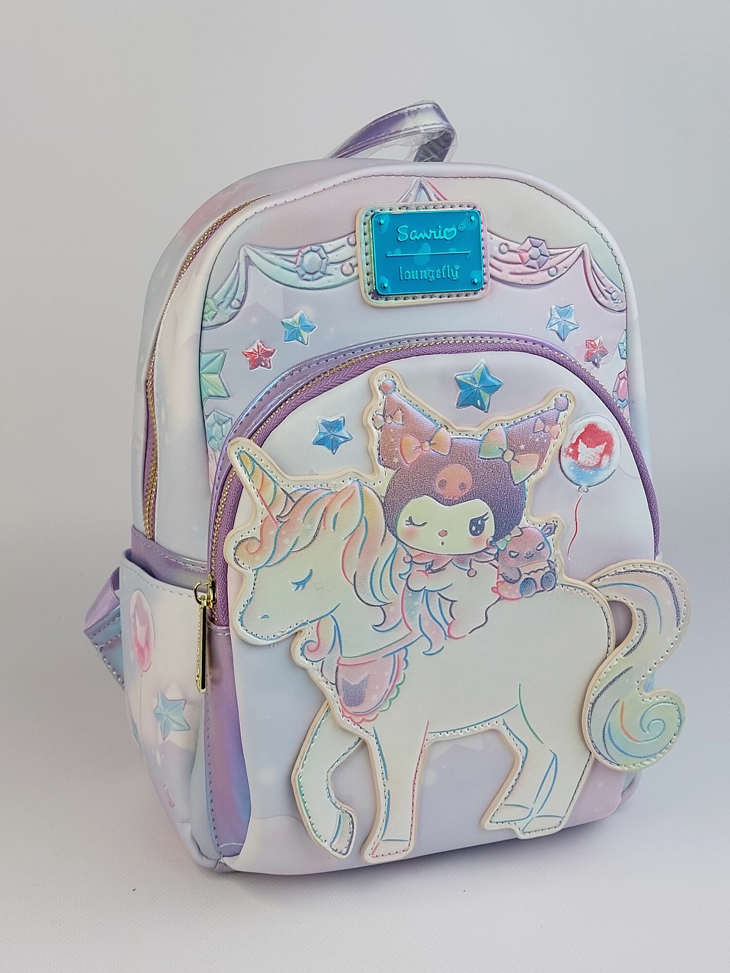 Сумка рюкзак Loungefly Куроми на единороге из мультика Моя Мелодия Sanrio Kuromi hello kitty