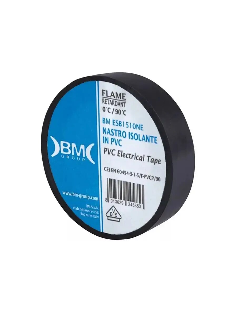 Изолента BM ПВХ 19мм 25м черная Италия