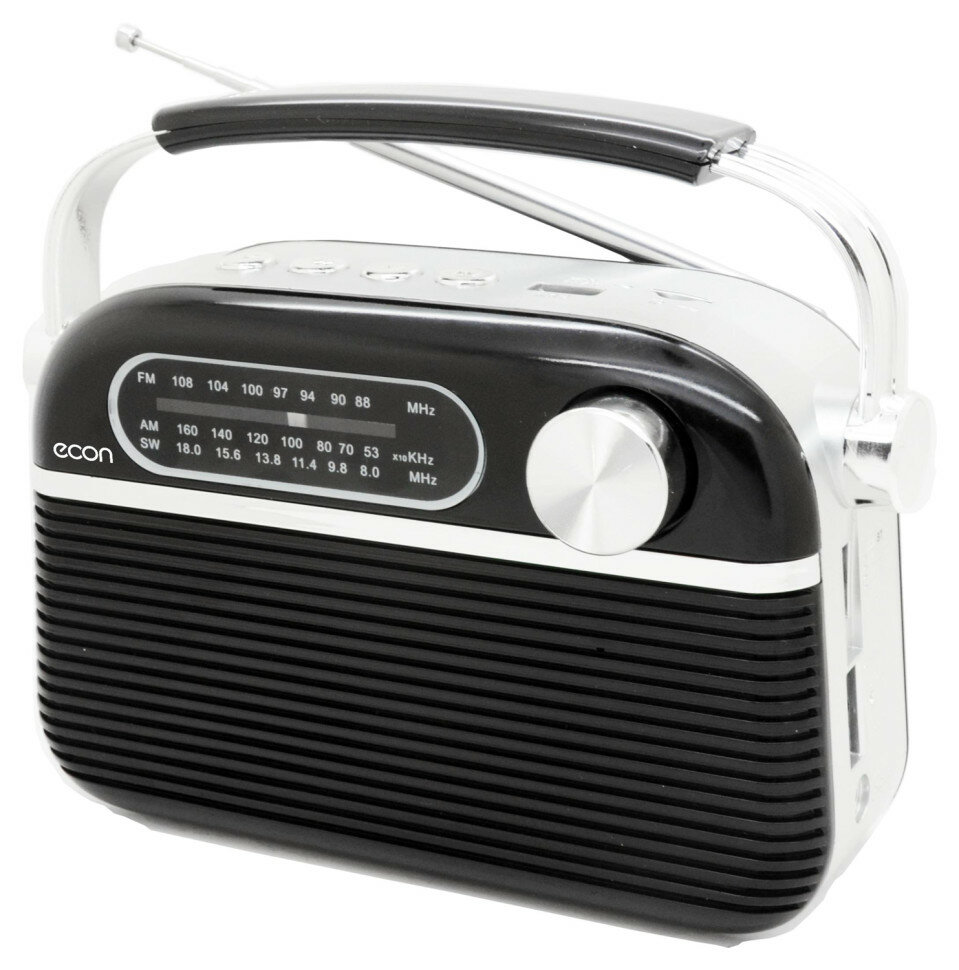 ECON ERP-2700UR, Приёмник (сеть 220/от аккумулятора, AM/FM/SW, USB, SD, TF, AUX)