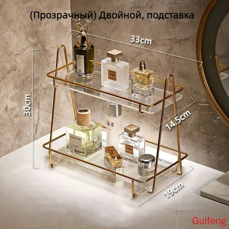 Полка для ванной комнаты Прямая 1 ярусная, 1 шт YZ