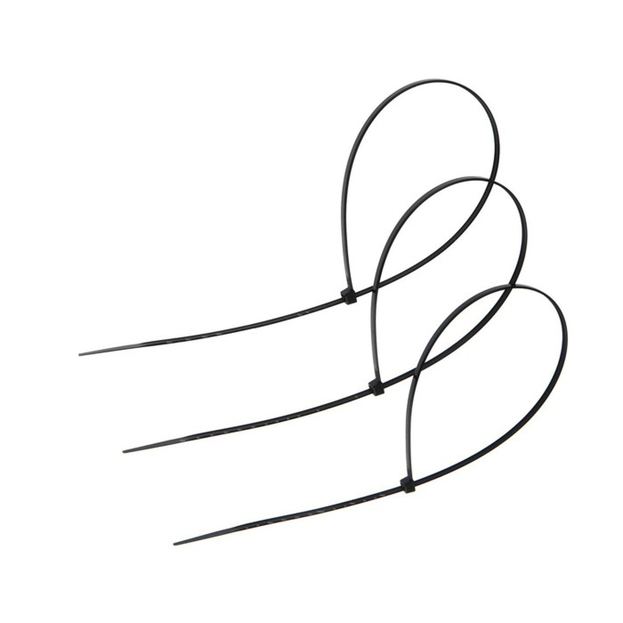 Хомут нейлоновый для стяжки, тундра, 3,6х400 мм, черный, 100 шт