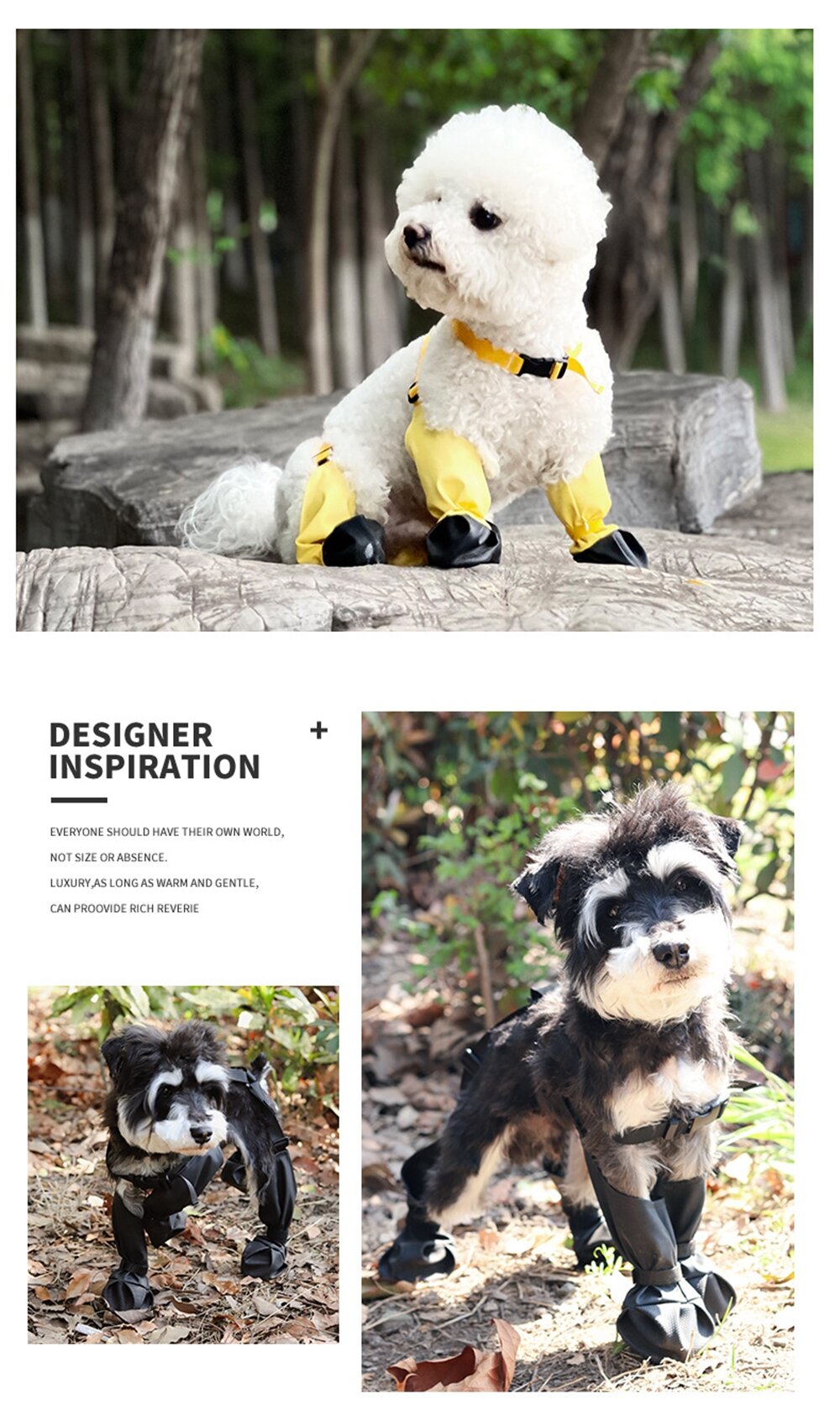 Обувь для собак Ботинки для собак на подтяжках Водонепроницаемый протектор лап домашних животных