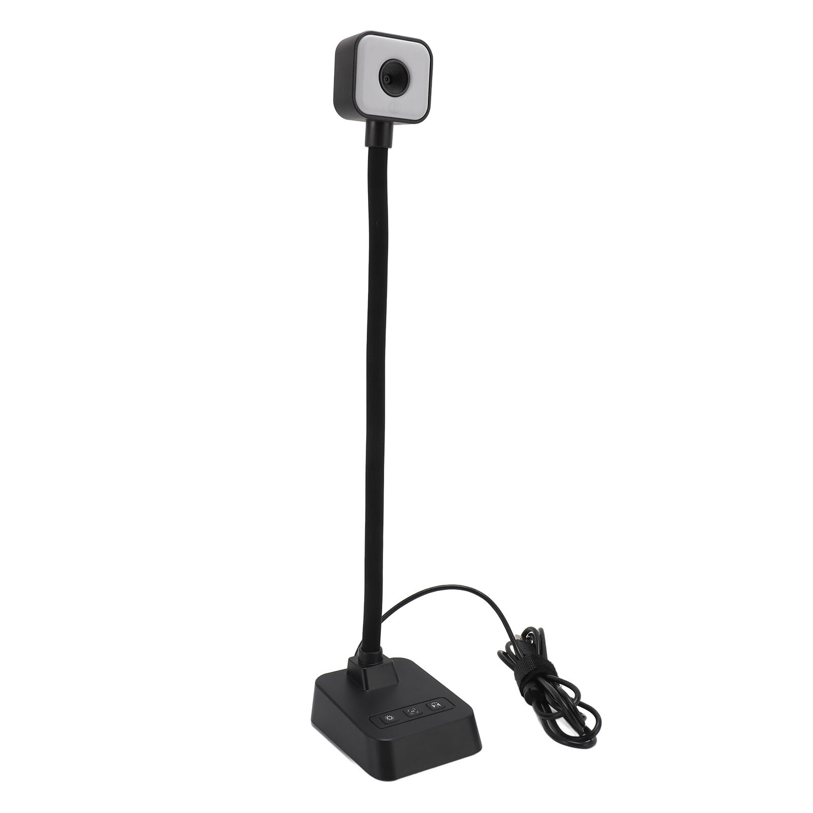 13MP Ultra HD USB Document Camera Built In Microphone Wide Angle Flexible Adjustable Auto Focus LED Webcam