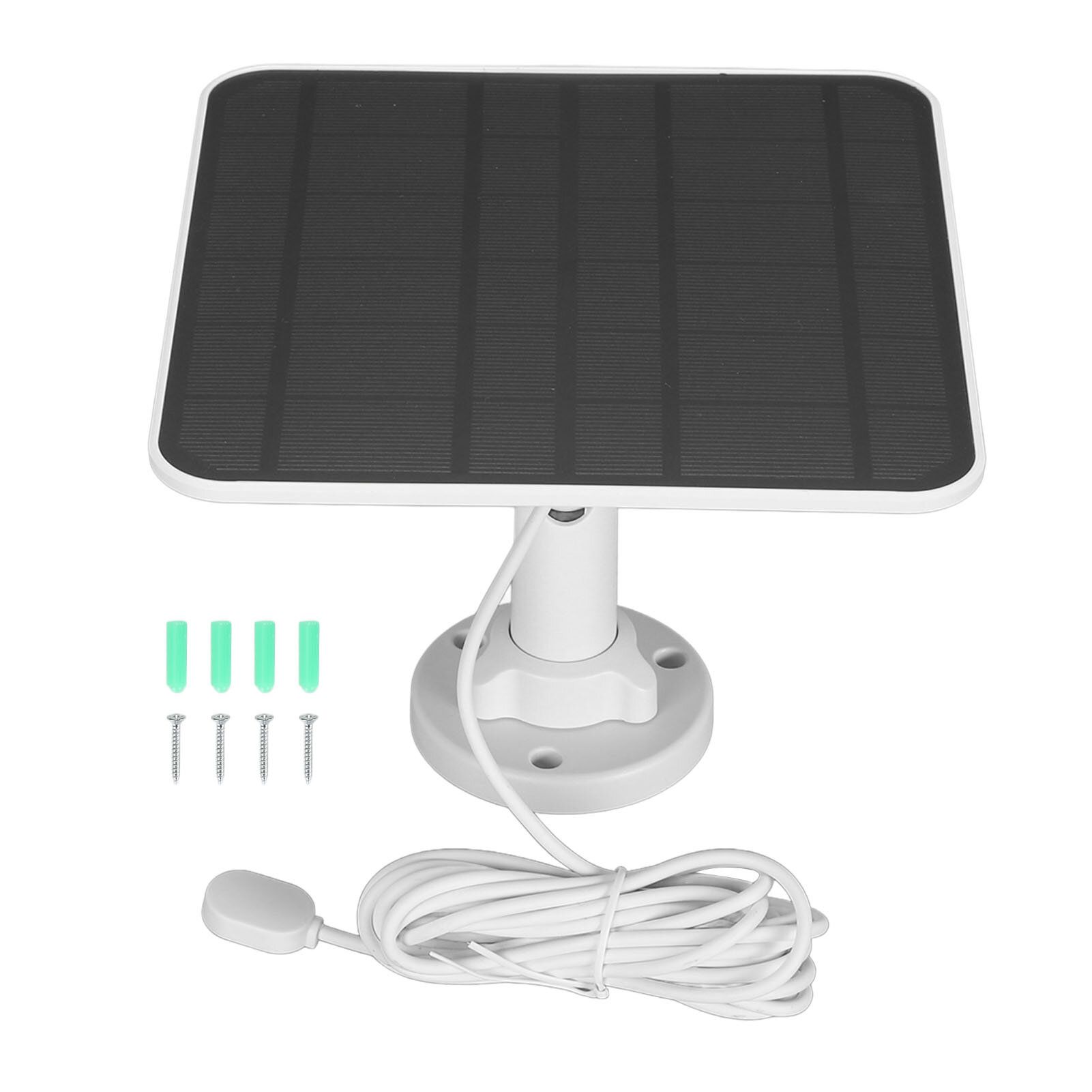 12W Solar Panel Charger IP65 Waterproof Magnetic Charging Security Camera Power Supply for Arlo Pro 3 4 Ultra 2 Go White