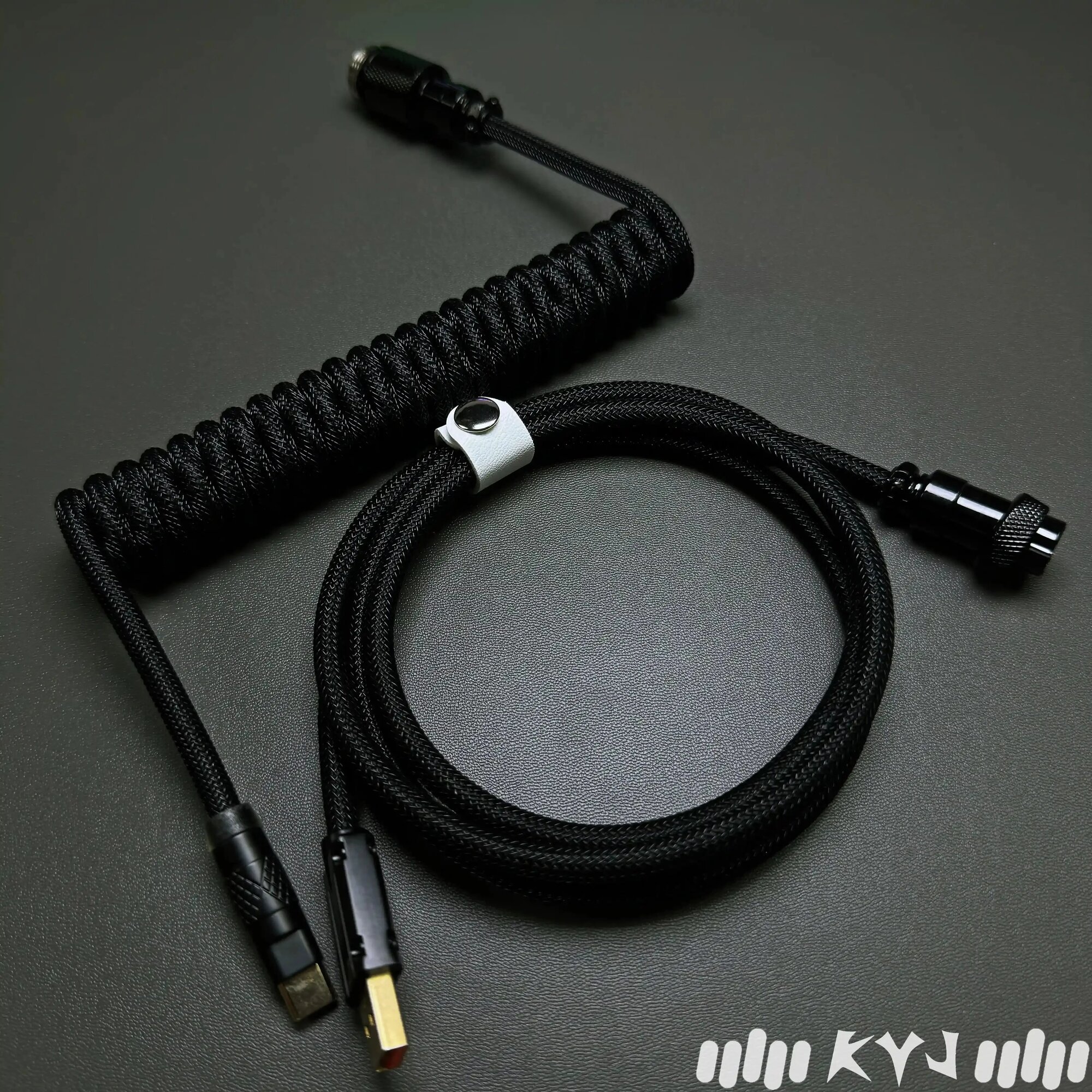 BITCED кабель питания для механической клавиатуры 5-жильный 1.5 м Usba To C Pure Black