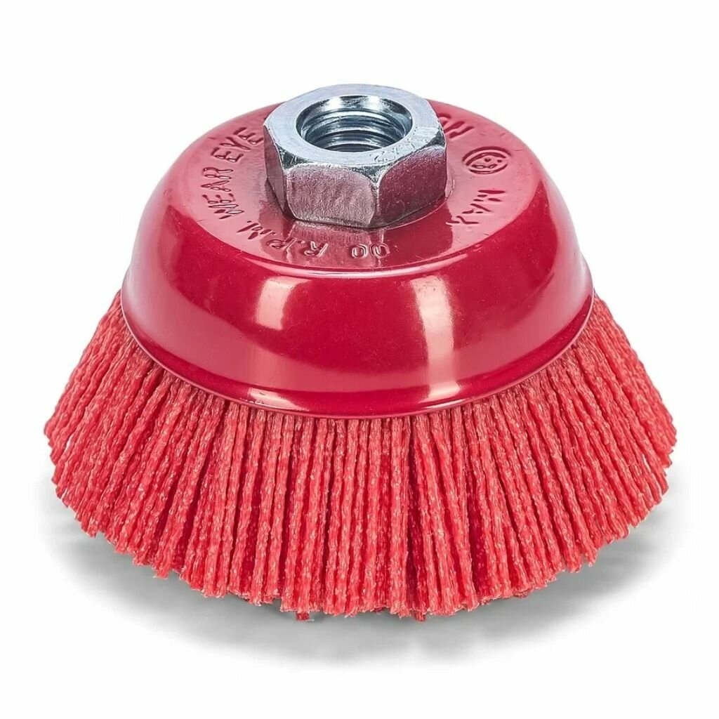 Щетка для УШМ Росомаха, 75 мм, чашка, 910075, нейлоновый ворс