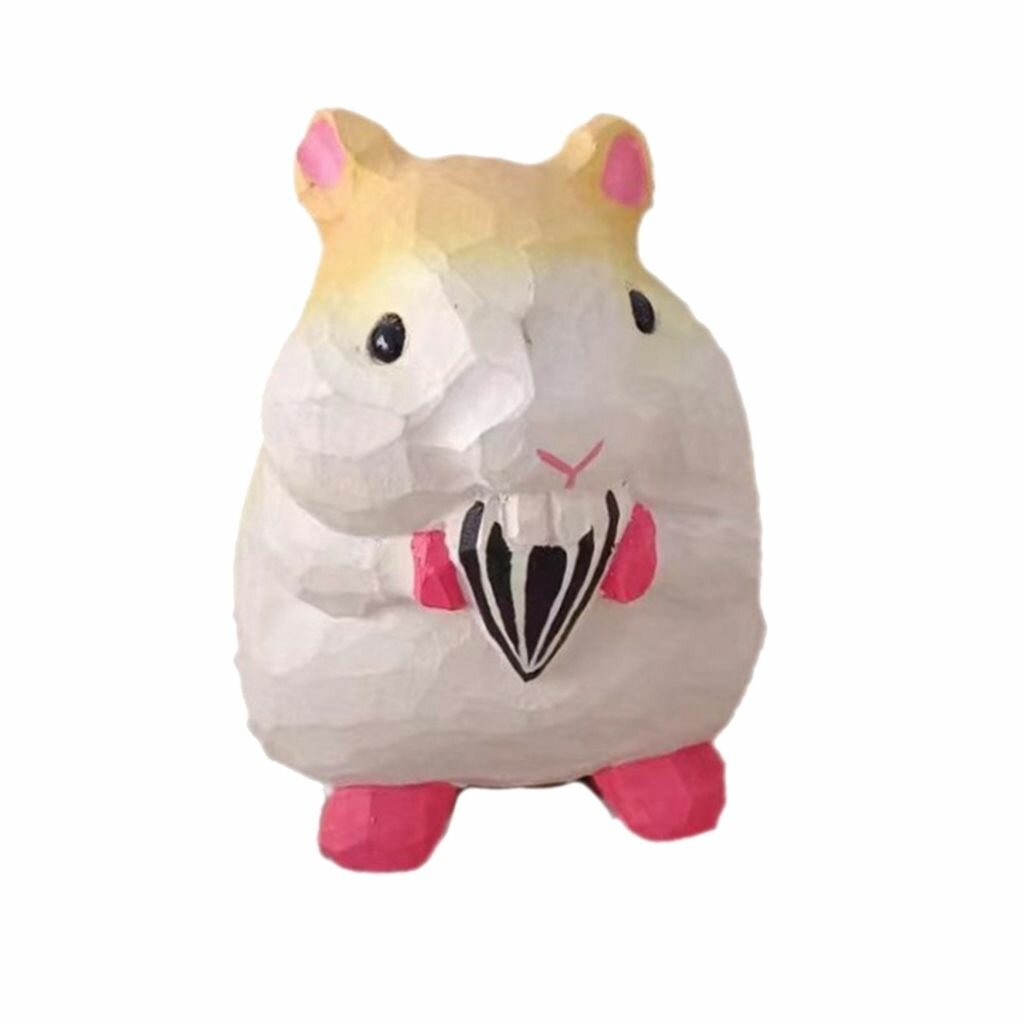 Деревянная статуэтка хомяка для декора