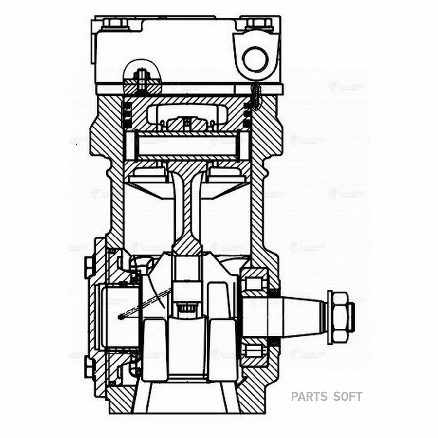 Компрессор ПАЗ, кавз дв ЗМЗ-523, ММЗ Д245 (1 цил) (LUZAR) от официального дистрибьютора, LUZAR, артикул LAC0303