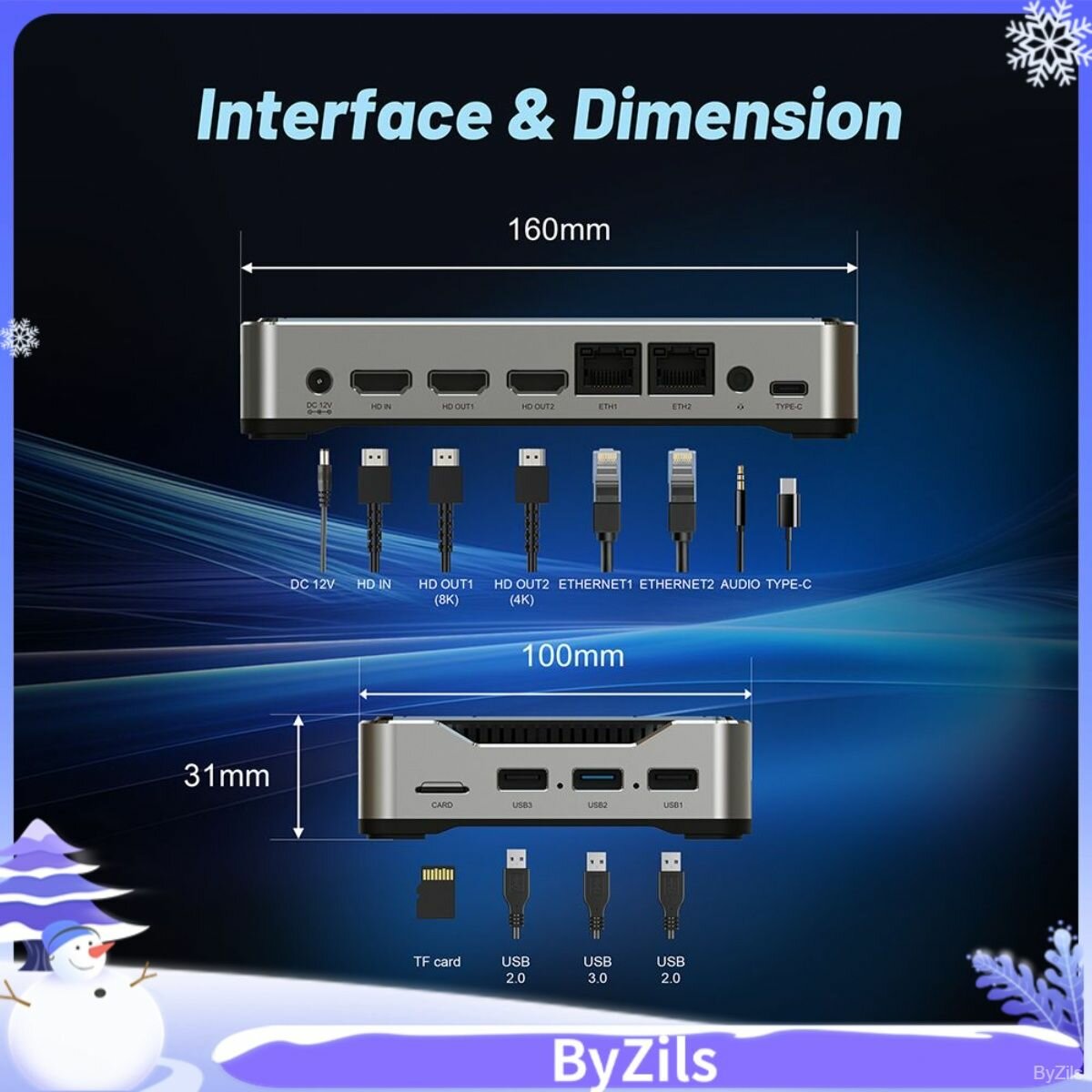 Караоке-системаТВ-приставка Rockchip RK3588 8+64 ГБ Bluetooth 5.0 HD 8K сетевой плеер
