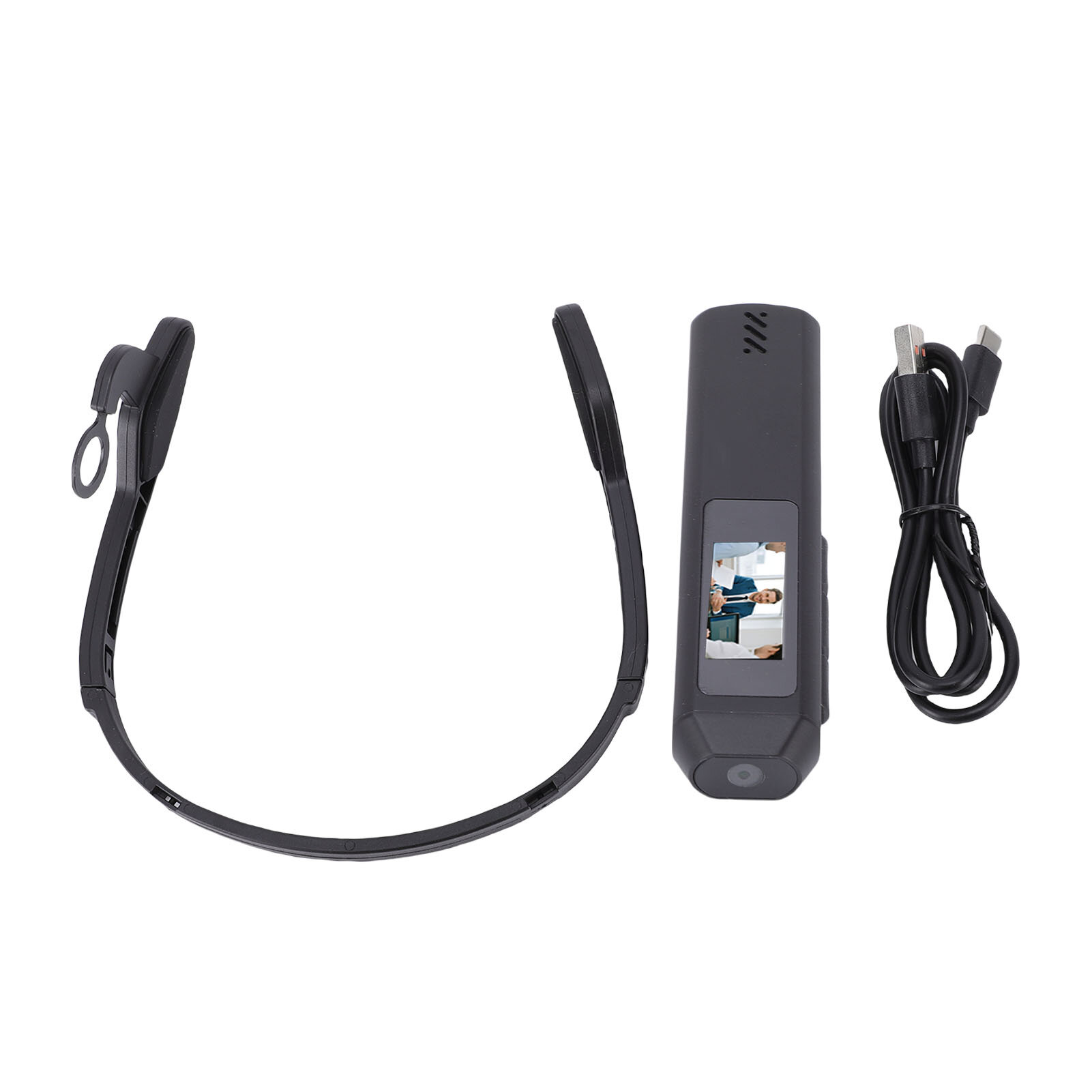 2,7K HD видеокамера FPV с головным креплением Экран 0,96 дюйма Носимая видеокамера 110 градусов Широкоугольный Wi-Fi Управление через приложение для прогулок, путешествий, езды на велосипеде без карты памяти