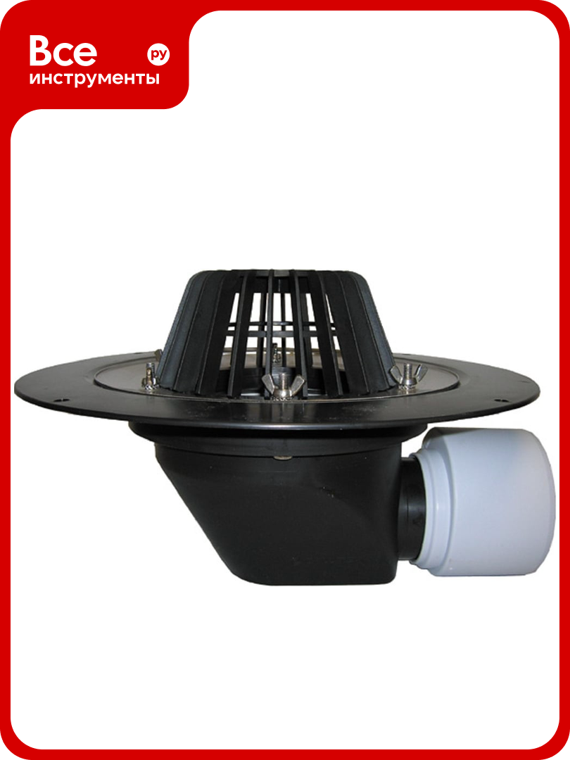 Кровельная воронка HL горизонтальный выпуск 64, горизонтальным