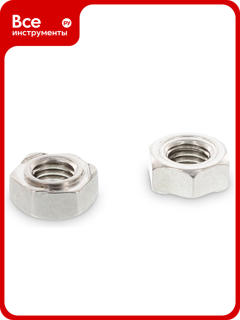Гайка шестигранная приварная Edelfix DIN 929 М16 А2, нержавеющая, 2 шт. 929216 2, нержавеющей стали