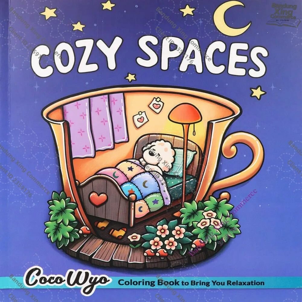 Раскраска антистресс для взрослых и подростков Coco Wyo -Cozy Spaces