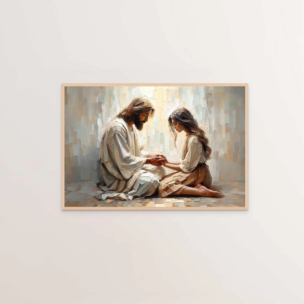 Печать на холсте Иисус Христос HALFLEMART CJ55100, 30x45cm Unframe