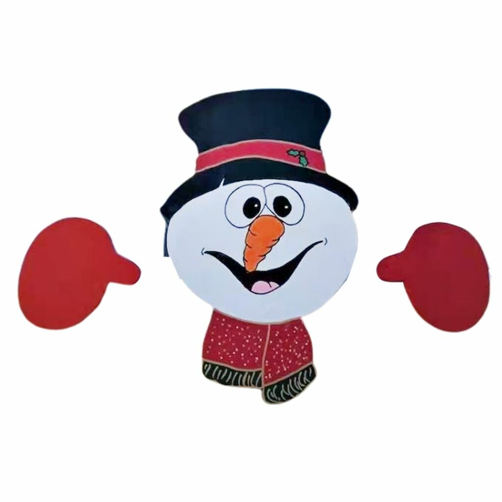 Знак для двора с рождественскими украшениями в виде Санта-Клауса и Снеговика