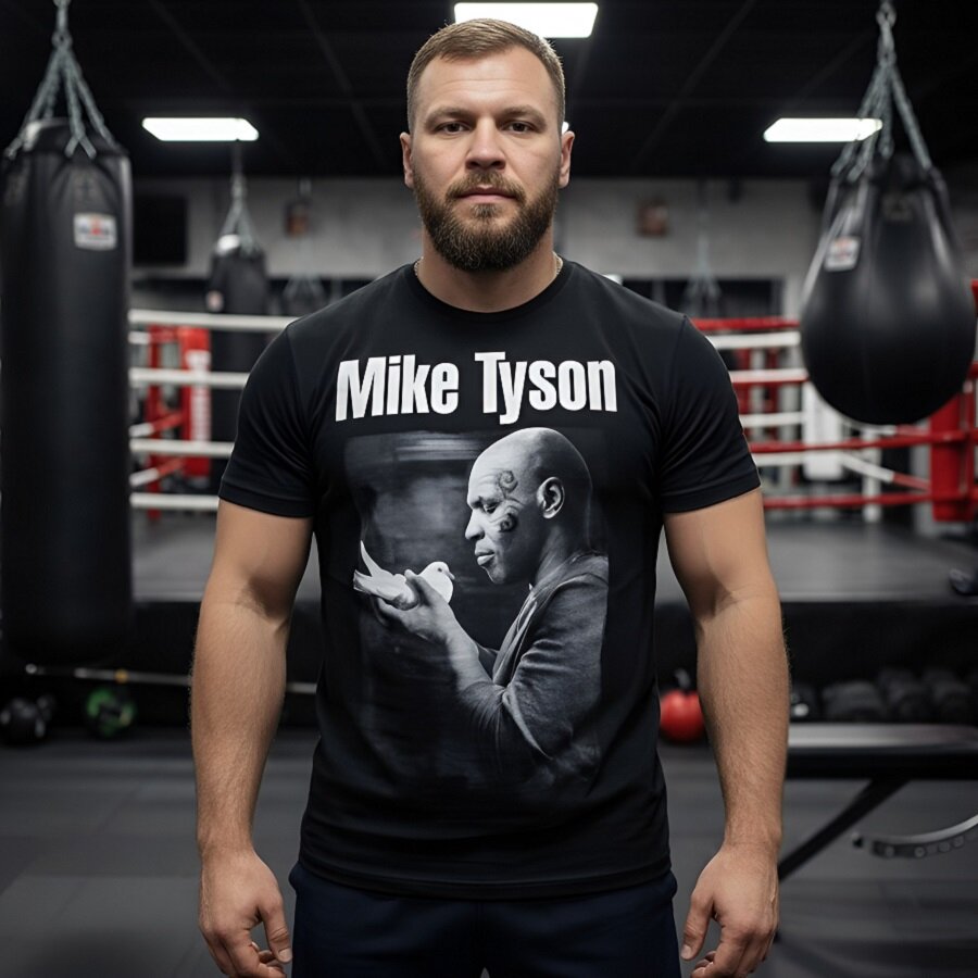 Футболка Mike Tyson with the bird
