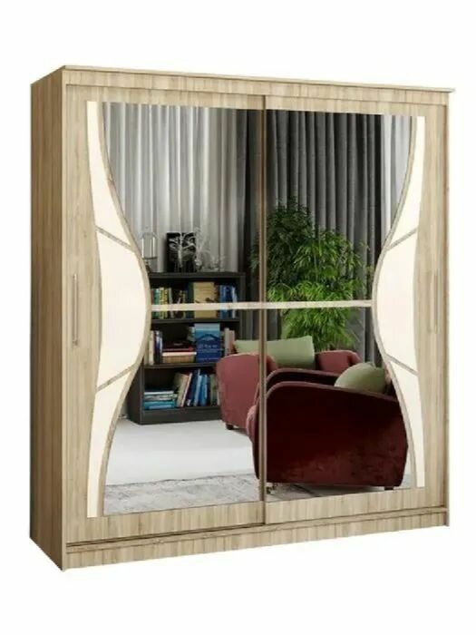 Шкаф-купе Элегант №1 (Сонома) 150х220х65