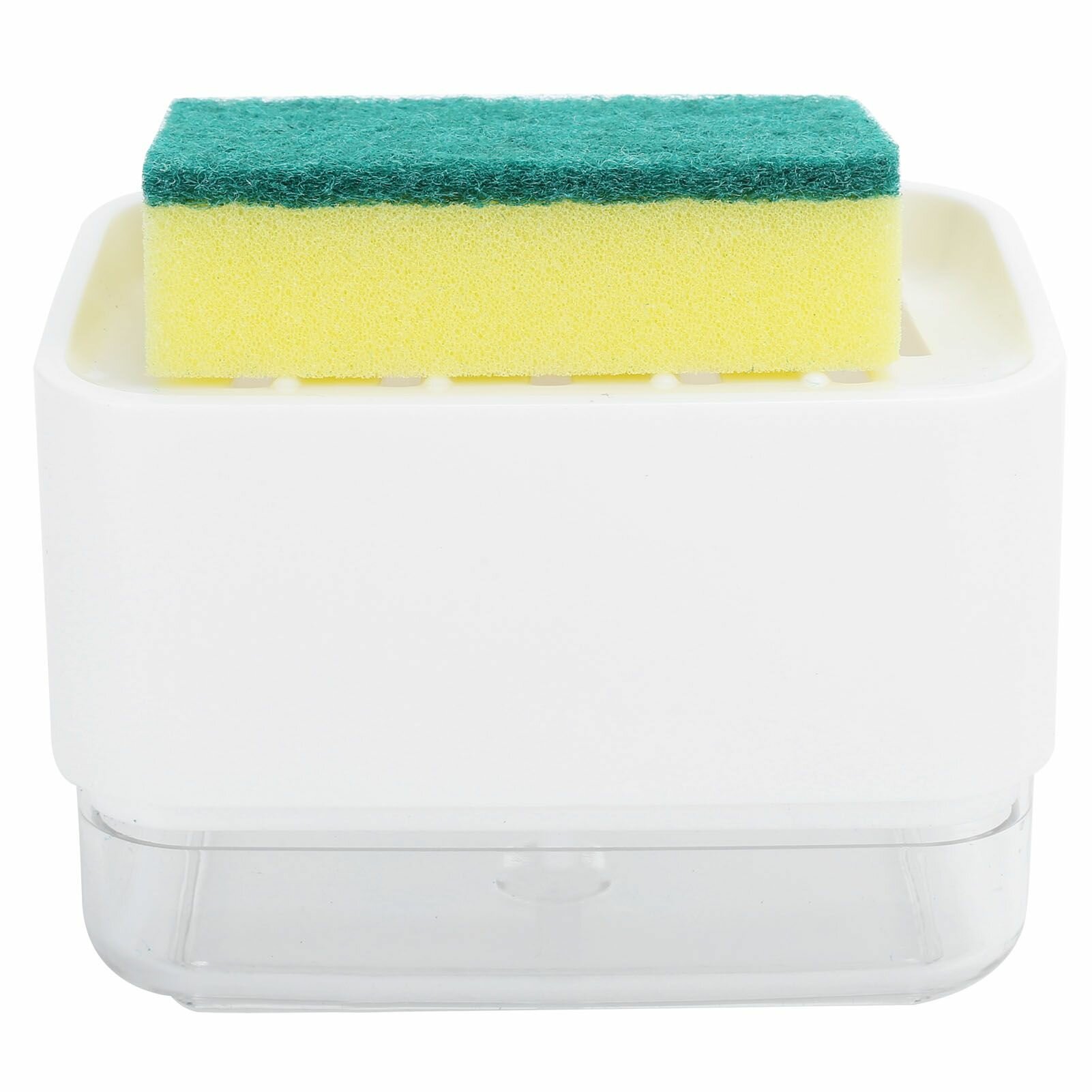 Дозатор для мыла для посуды Пресс-тип Автоматический дозатор жидкого мыла для кухонной мойки СтолешницаБелый