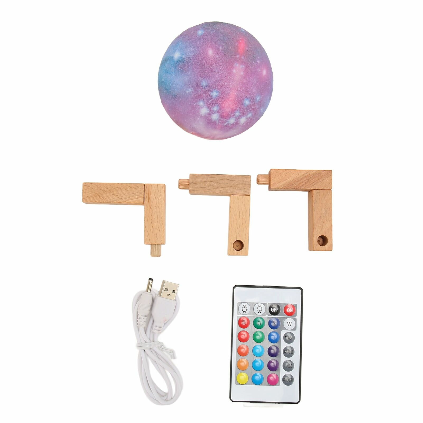 Лунная лампа 3D космический лунный свет 16 цветов дистанционное сенсорное управление с подставкой декоративная лампа для спальни дома