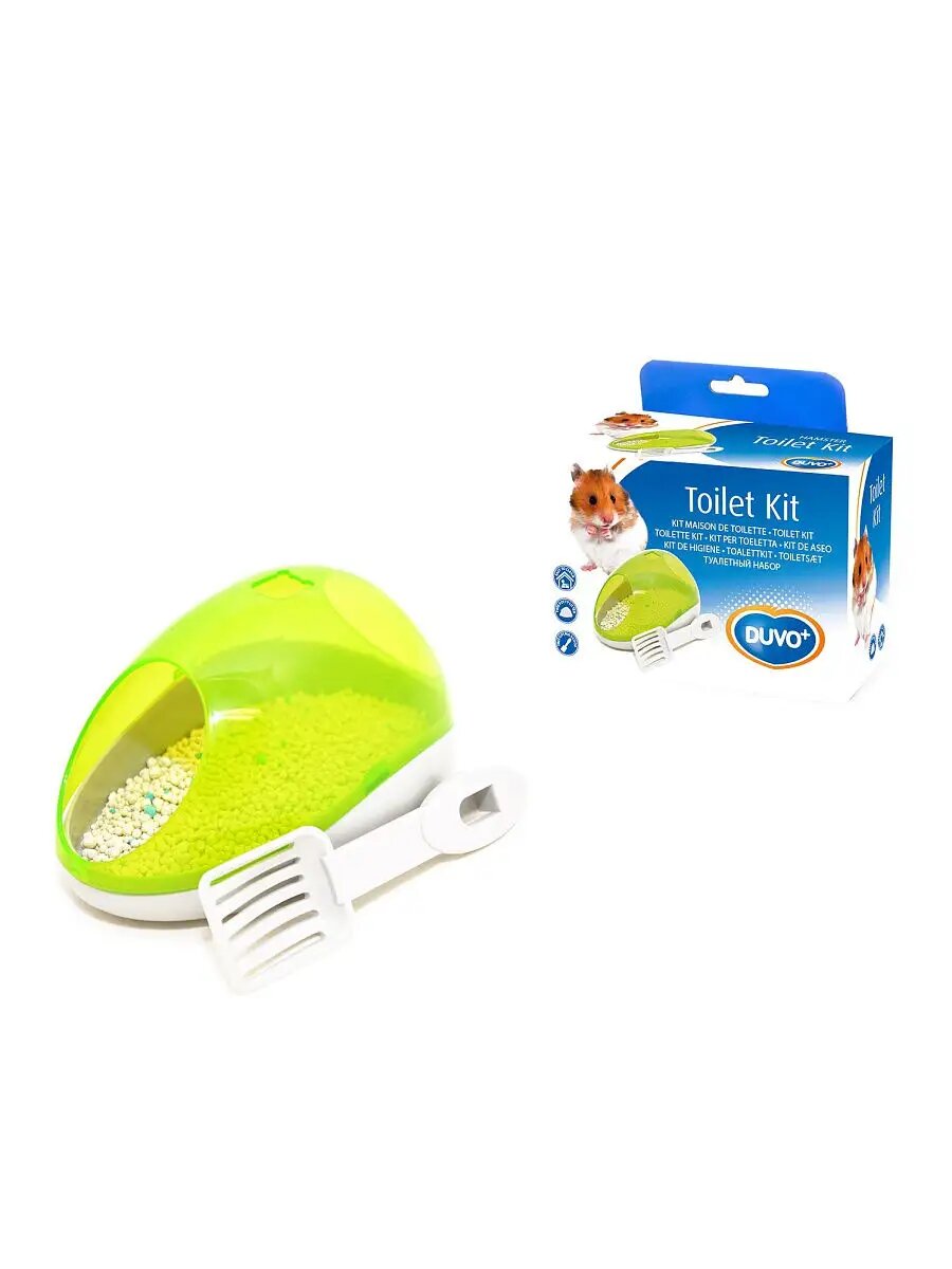 Туалет для мелких грызунов "Potty Kit", зелёный, 15х10х8см