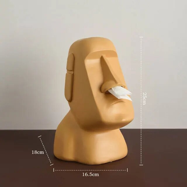Коробка для салфеток Моаи orange