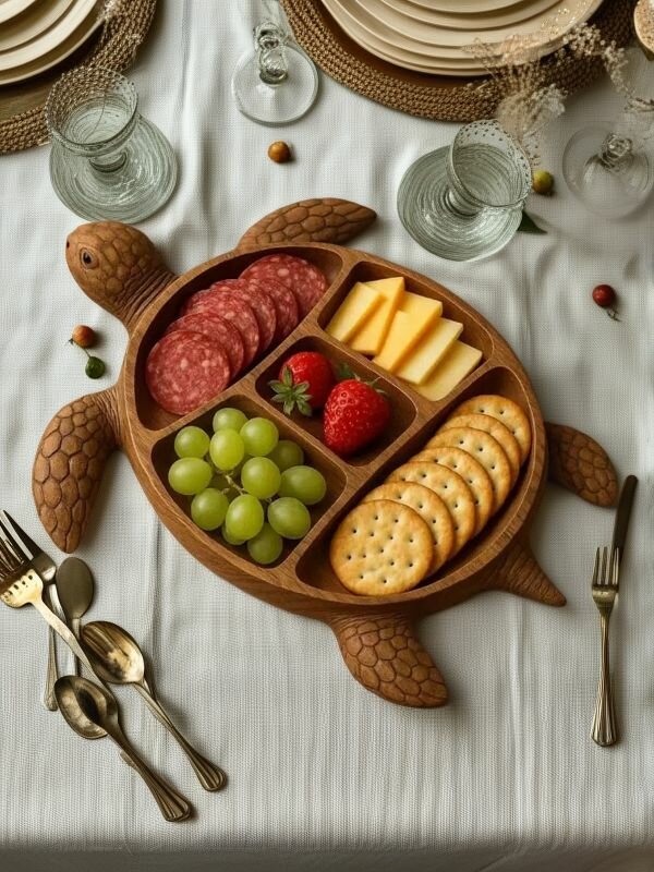 Сырная тарелка в форме черепахи