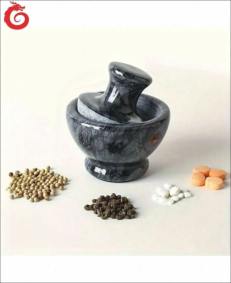 Ступка с пестиком, Натуральный камень, 9.5 см