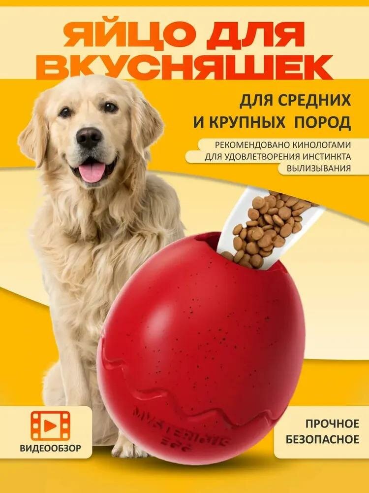 Снабжение для кормления домашних животных, игрушки для грызания собак, яичко динозавра с протечкой, игрушки для медленного питания собак, для средних и крупных пород собак, можно заполнить мокрым или твердым кормом, 1 штука Игрушка для кормления собак