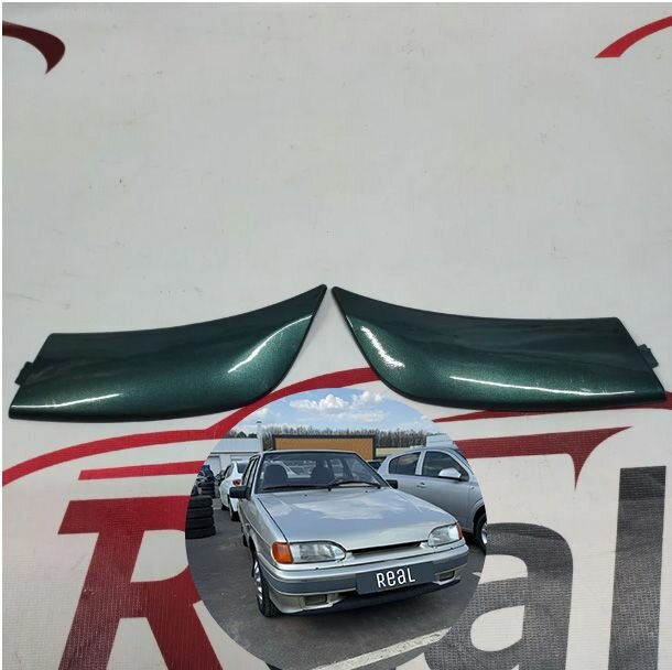 Молдинг крыла переднего сочи н/о (продолжение порога) комплект 2шт для ВАЗ-2114,2115 (серо зеленый металлик 360)