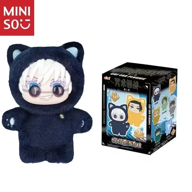 MINISO Jujutsu Kaisen Blind Box Cat Park Party Plush Toy Season 2 Gojo Satoru Eaki Pendant Periphery Hidden Edition Wholesale,