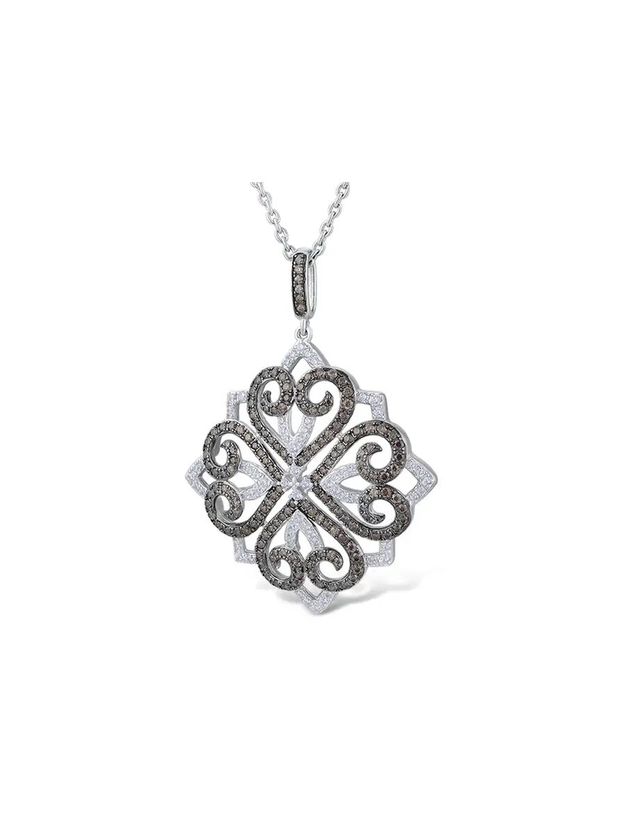 Подвеска, серебро, 925 проба, фианит