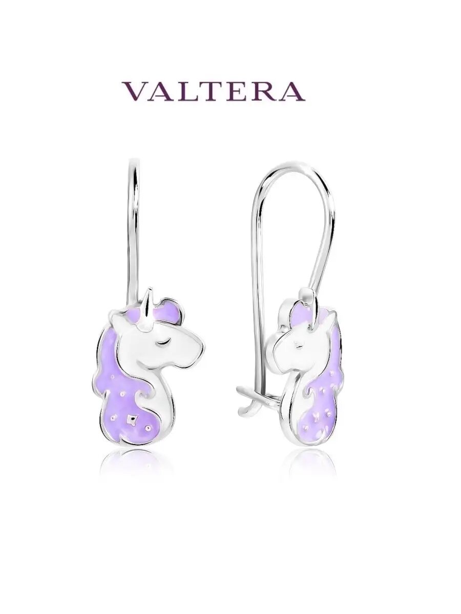 Серьги, серебро, 925 проба, эмаль