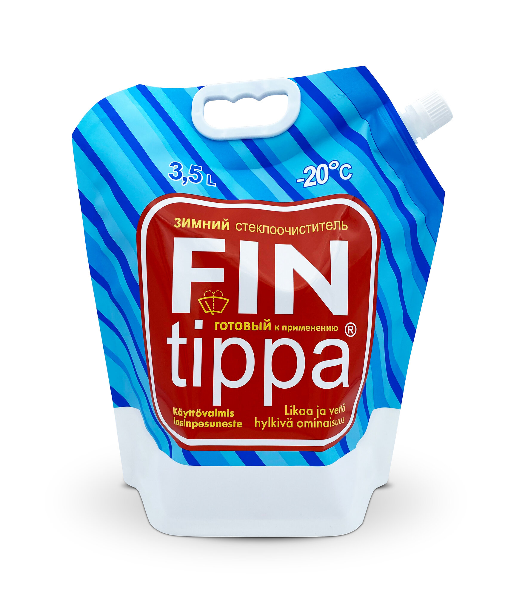 Автоочиститель стекол FIN TIPPA, зимний, -20 С, дой-пак, 3.5 л
