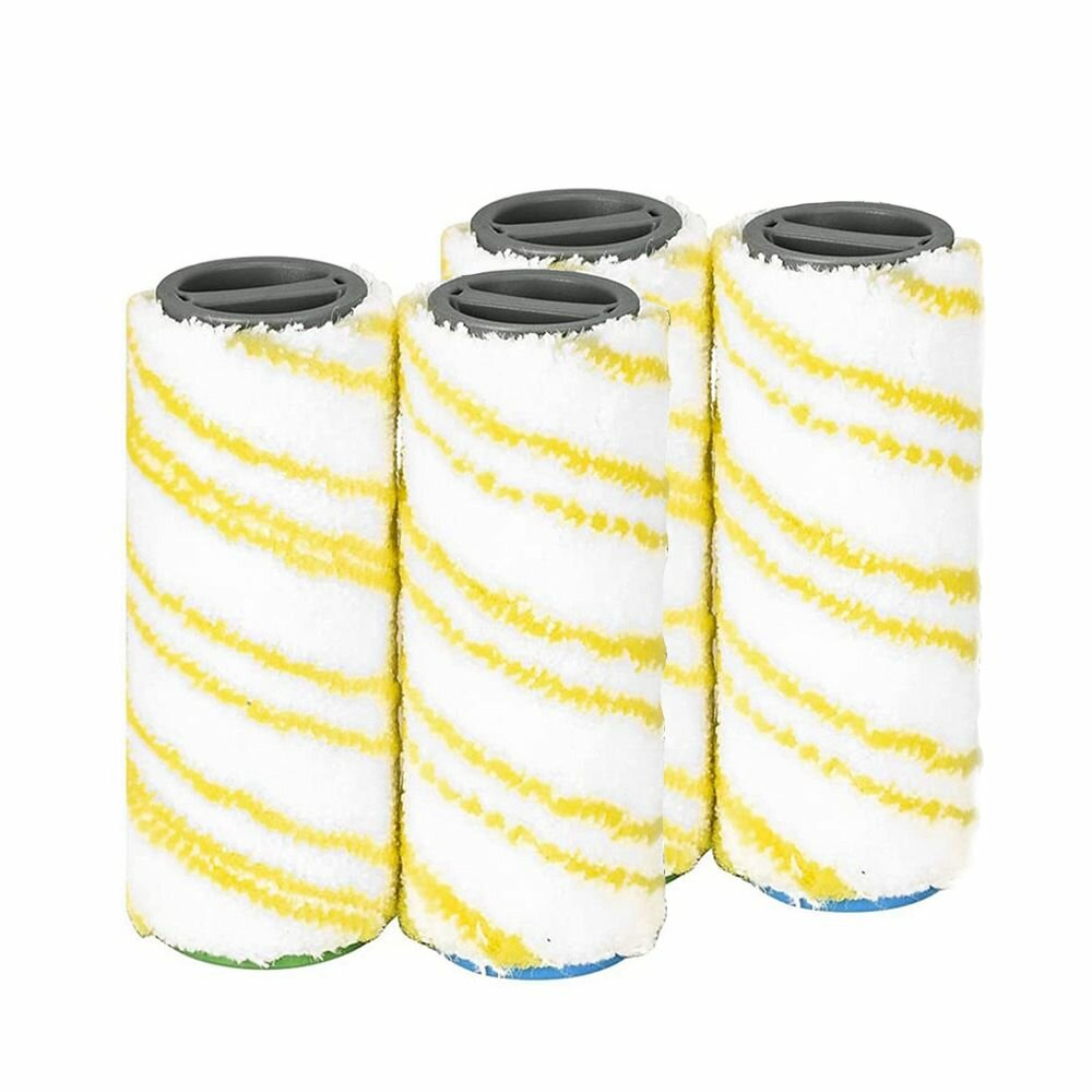 Набор из 4 роликов для Karcher FC5 FC7 FC3 FC3D Электрический очиститель пола Сменные ролики 2.055-006.0 Желтый