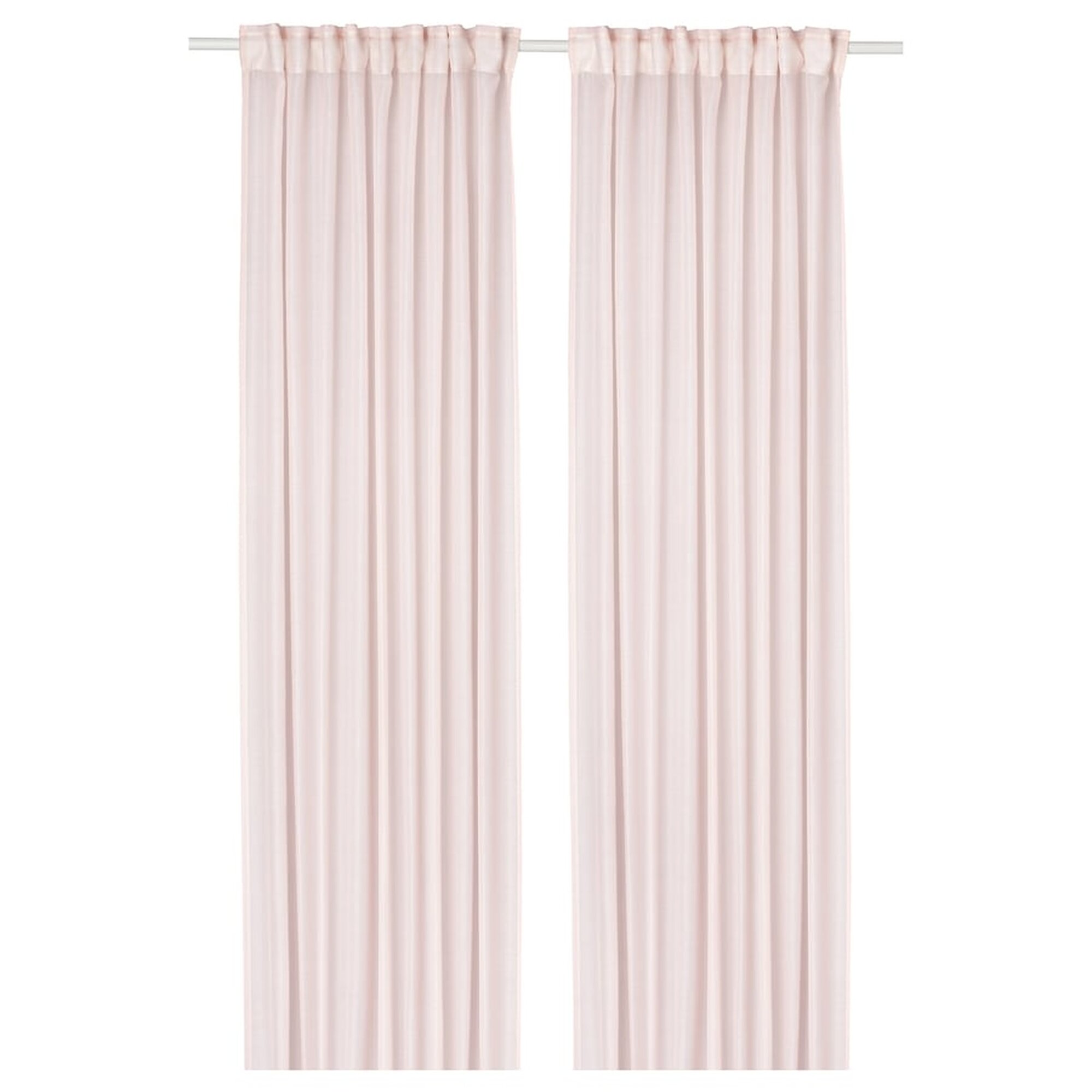 Штора IKEA STENFRO, 2 шт, цвет розовый, на ленте, размер 145х300 см, 005.948.93