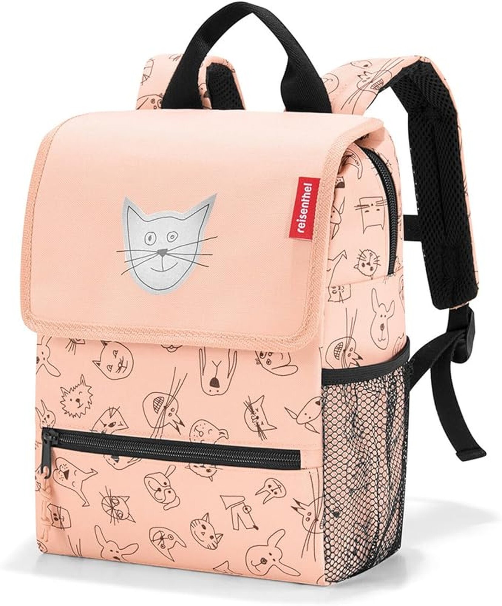 Рюкзак детский Reisenthel Backpack Kids, размер 12х21х28, цвет розовый, с изображением животных, IE4077_1