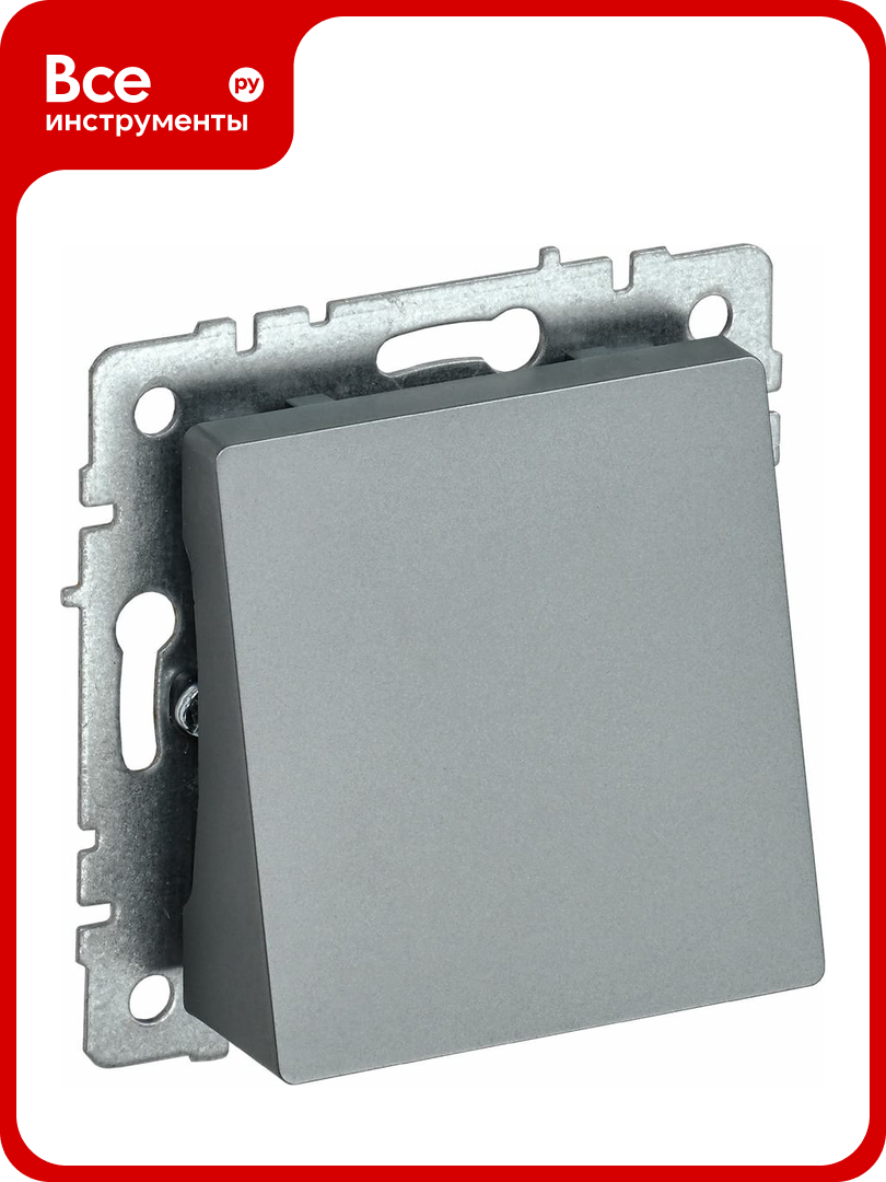 Вывод IEK кабель Brite сталь BR-VK10-0-K46, встраиваемый тип, пластик корпус, защита IP20, серый цвет, серия