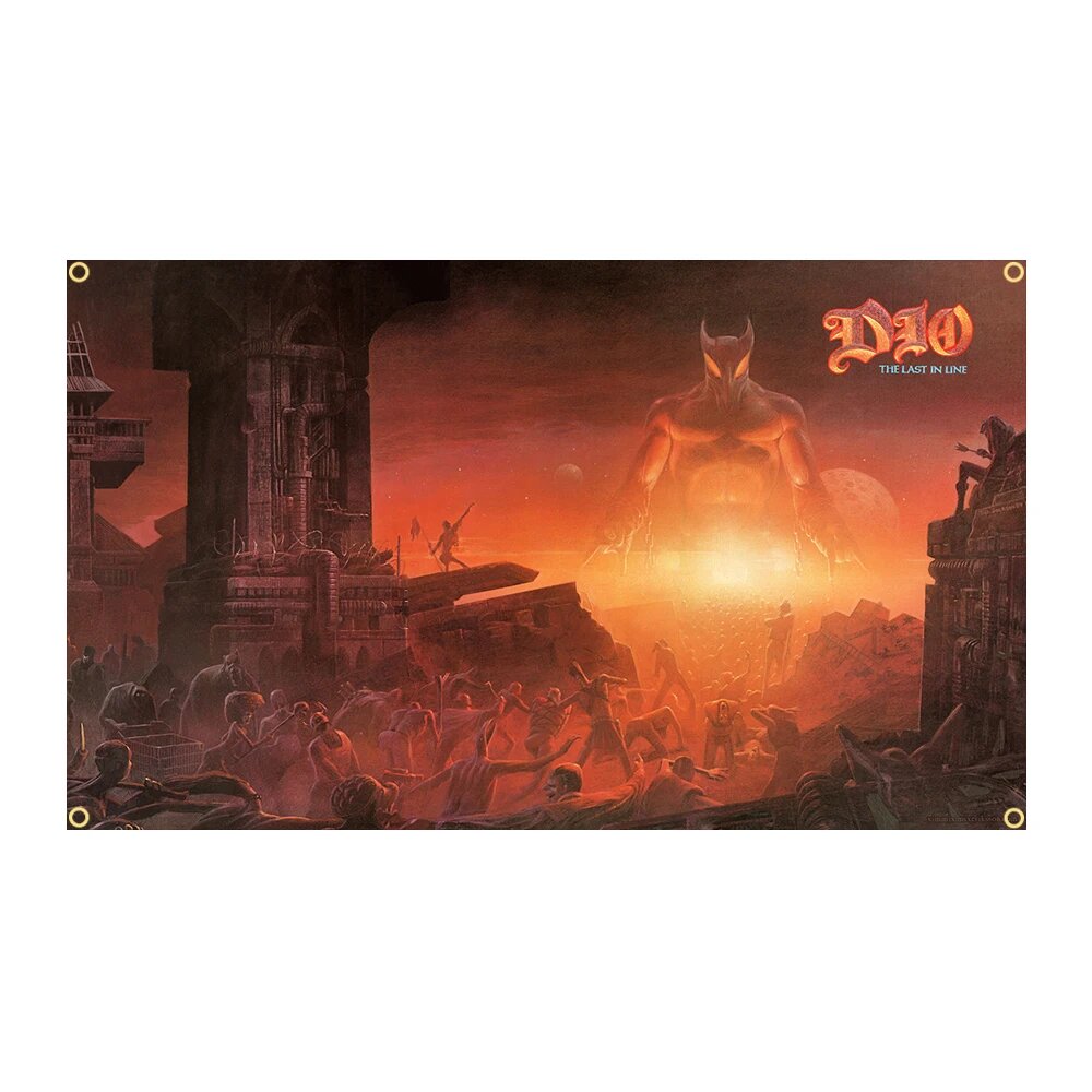 Флаг тяжелой рок-группы Dios 90x150 см Оранжевый, 90 х 150 см, 4 Holes In 4 Corners