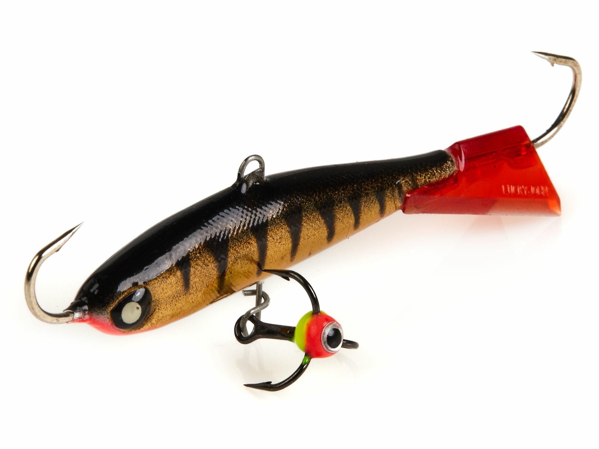 Балансир для зимней рыбалки Lucky John NORDIC 5 с тройником, длина 50мм, цвет 11HRT / Балансир Лаки Джон на окуня, судака, щуку