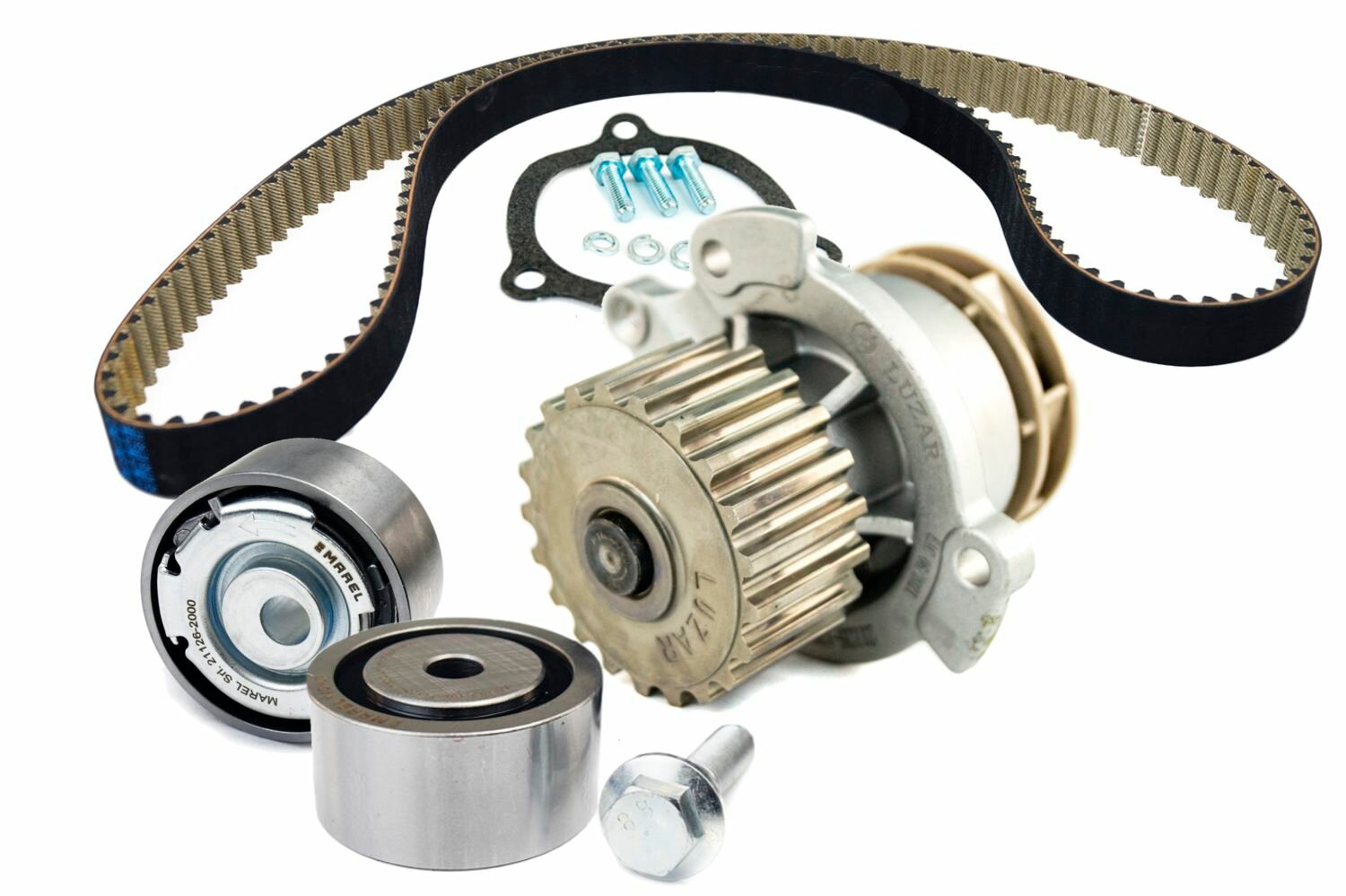 Комплект ГРМ Marel Kit Sport с помпой 21126 Luzar Turbo для 16-клапанных Лада Приора, Калина, Калина 2, Гранта, Гранта FL, Ларгус, Ларгус FL, Веста, Икс Рей, Датсун