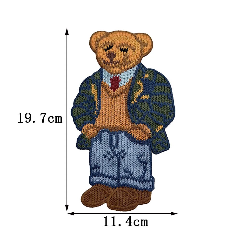 Нашивка с медведем для одежды Scp Blue-green bear